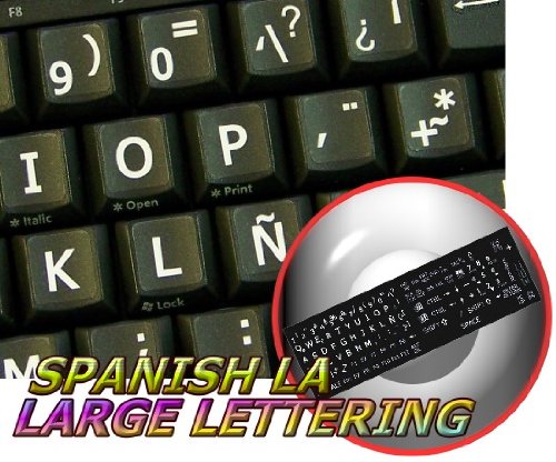 SPANISH LATIN AMERICAN LARGE UPPER CASE NON-TRANSPARENT KEYBOARD ...