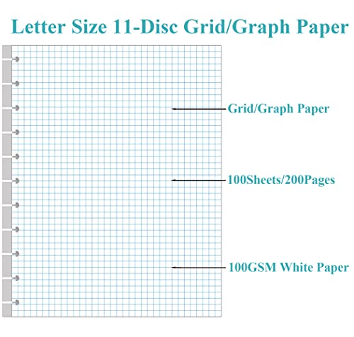 Snapklik.com : A4 TUL Discbound Grid Filler Paper, 11 Disc Hole Punched ...