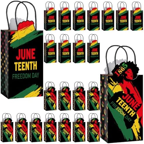 Amazon.com: Eersida 50 Pcs Juneteenth Bags Bulk Juneteenth Gift Bags ...