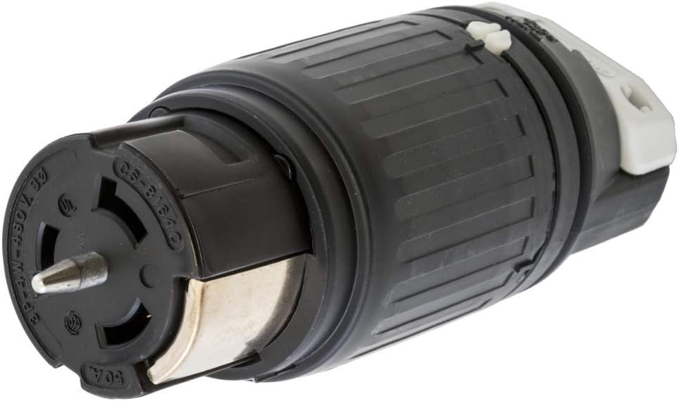 CS8165C 50A Locking Plug, 480V, 3P/4W - Cooper # CS8165C - Amazon.com