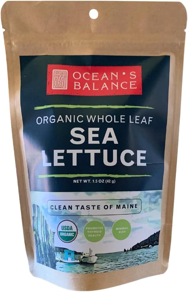 Amazon.com : Ocean’s Balance Sea Lettuce Dried Seaweed – Whole Leaf ...