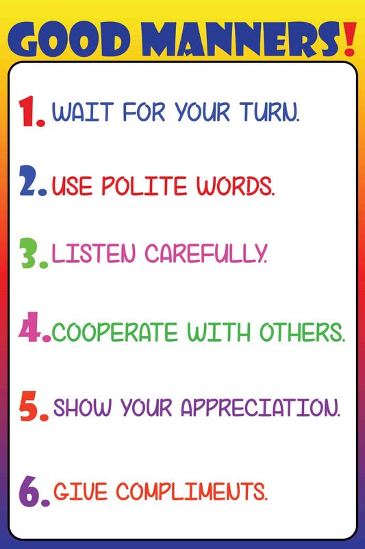 Buy Good Manners Sticker For Decoration|Kids Educational For Wall| For ...