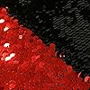 ShinyBeauty Sequin Mermaid Fabric by The Yard - Red to Black 5MM Two ...