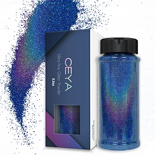 Ceya 3.5oz/ 100g Holographic Ultra Fine Glitter Powder Laser Royal Blue ...