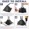 2 Pack Metal Roof Vent Boot, High Temp Silicone Roofing Boots Kit for ...