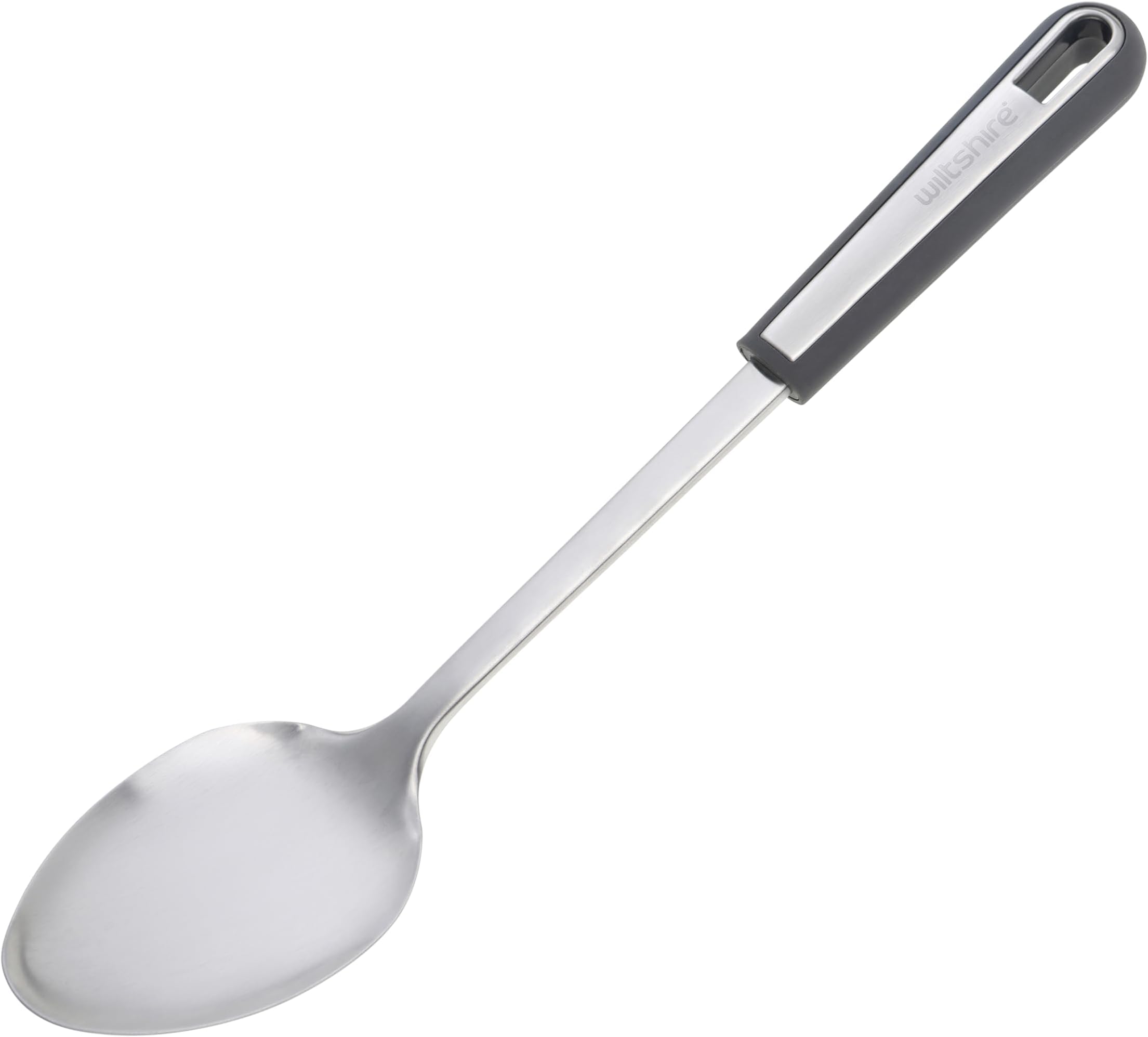MasterClass Cooking Spoon with Soft Grip Handle, Stainless Steel, 33.5 ...