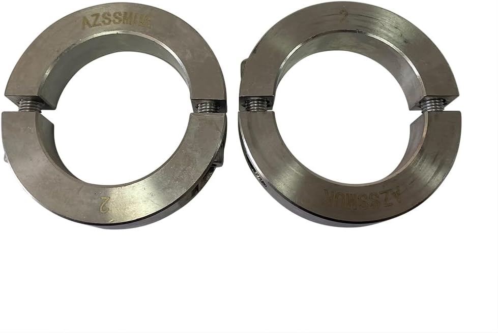 AZSSMUK Bore 2'' Double Split Shaft Collar Stainless Steel Lock Collar ...