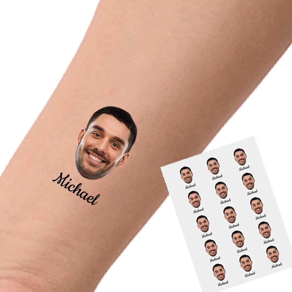 Amazon.com : YESCUSTOM Custom Temporary Tattoos with Photo Personalized ...