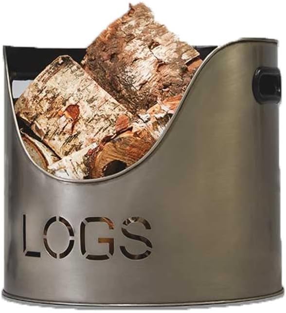 PaMeer Firewood Log Holder, Metal Wood Basket, Modern, Contemporary Log ...