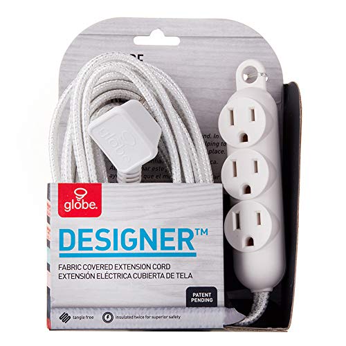Snapklik.com : 12ft Light Duty 3-Outlet Indoor Extension Cord, Grounded ...