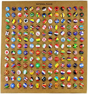 Amazon.com: National Flag Thumb Tacks Country Map Push Pins (287 Pieces ...