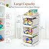 Amazon.com: Lifewit Plastic Stackable Storage Baskets, 4 Tier Stacking ...