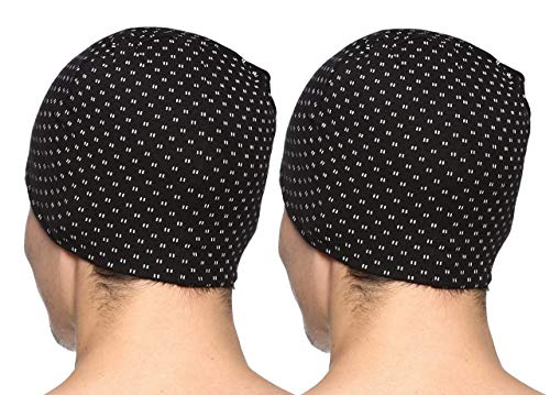Buy SHAUN Men's Cotton Lycra Skull Cap (Multicolor_Free Size) (Pack of ...