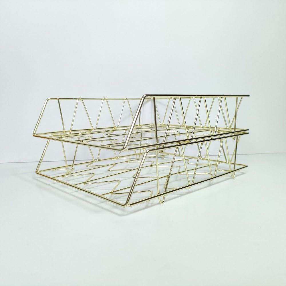 Amazon.com: ESKEAR Metal Stackable Document Organizer, Letter Trays ...