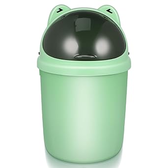 Amazon.com: PRETYZOOM Frog Trash Can with Flip Lids Cute Waste Basket ...