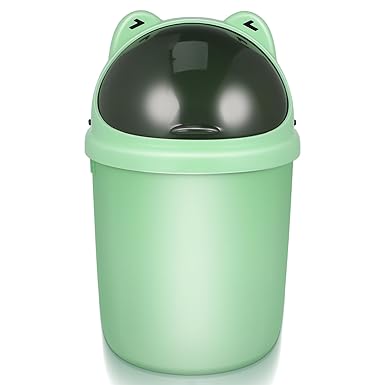 Amazon.com: PRETYZOOM Frog Trash Can with Flip Lids Cute Waste Basket ...