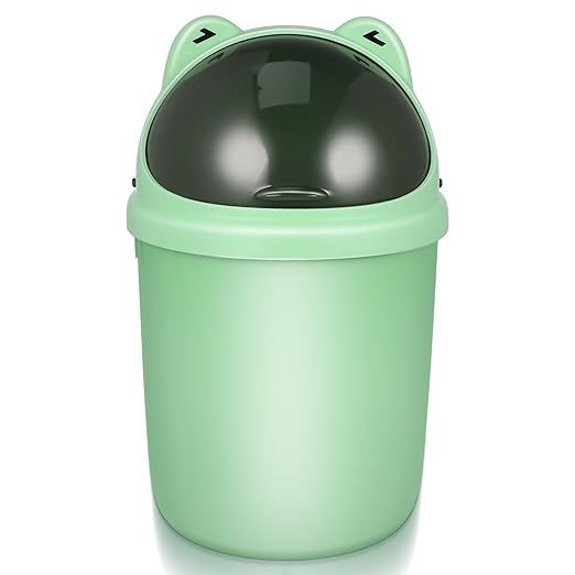Amazon.com: PRETYZOOM Frog Trash Can with Flip Lids Cute Waste Basket ...