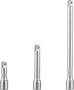 Nikcrlo Socket Extension Set - 1/2 Inch Drive Extension Set, Chrome ...