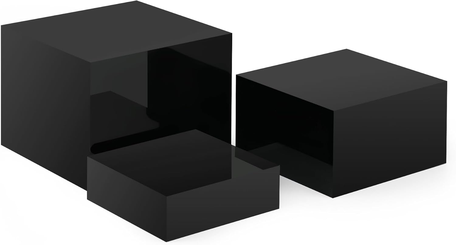 Amazon.com: CiaoHER 3 Acrylic Cube Display Nesting Riser Pedestal with ...
