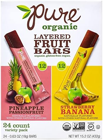 Amazon.com: Pure Organic Layered Fruit Bars Variety Pack 28 count (Pack ...