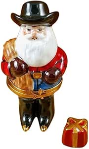 Amazon.com: Santa Texas with Hat Boots Rope & Removable Porcelain ...