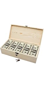 Amazon.com: Large Cash Box with Money Tray, Lockable Money Box for Cash ...
