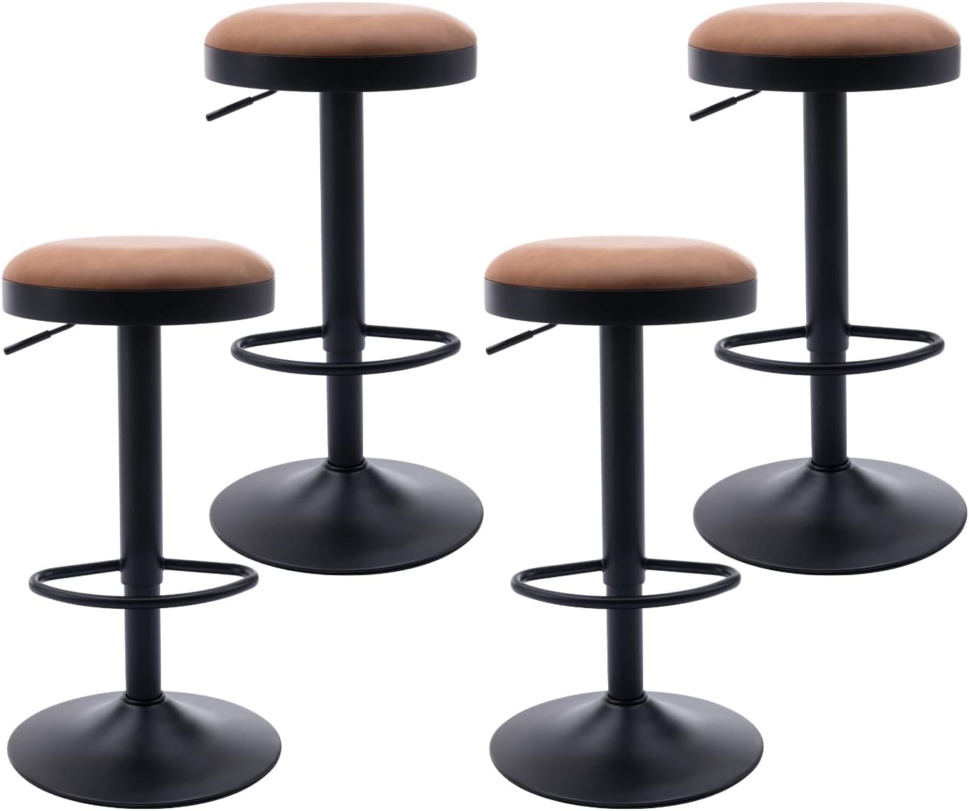 Amazon.com: EALSON Modern Swivel Bar Stools Set of 4 Adjustable Counter ...