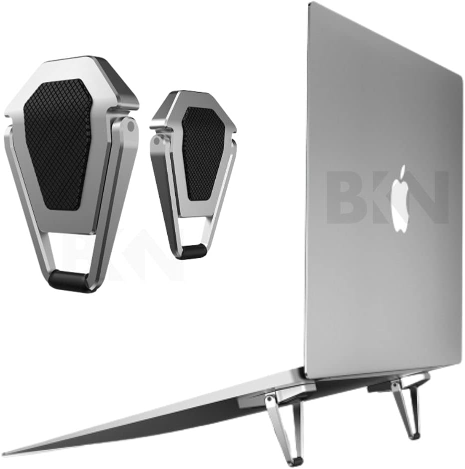 BKN® Mini Premium Metal Folding Portable Laptop Stand Non-Slip Base ...