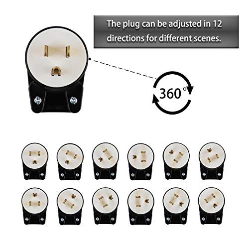 Snapklik.com : (5xPCS) Right Angle Nema 5-15P 15A 125V AC Plug, ETL ...