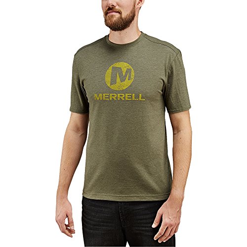 Merrell Men's Vintage Stacked Logo Tee | Amazon price tracker ...