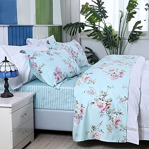 Amazon.com: FADFAY Sheets Set Twin XL Shabby Floral Bedding Premium 100 ...