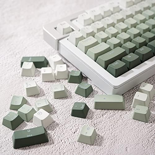 Amazon.com: JOLINTAL 134 Keys Gradient Green Keycaps Set, PBT Double ...