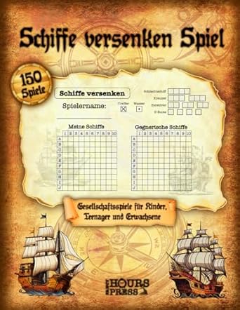 Amazon.com: Schiffe versenken Spiel: 150 Gesellschaftsspiele für Kinder ...