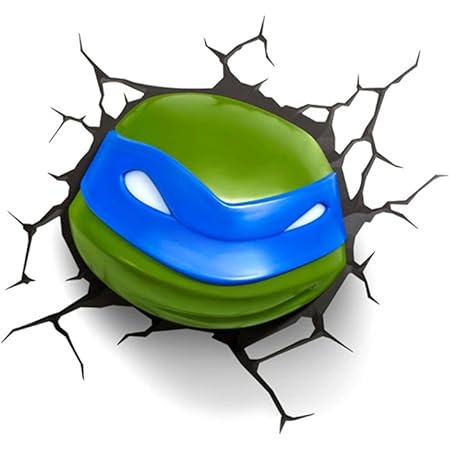 3D Light FX Plastic Teenage Mutant Ninja Turtle Leonardo Light, Green ...