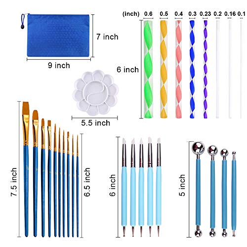 Mandala Stencil Paint Kit for Canvas, Rocks W/ Gems $6.79 (60% OFF ...