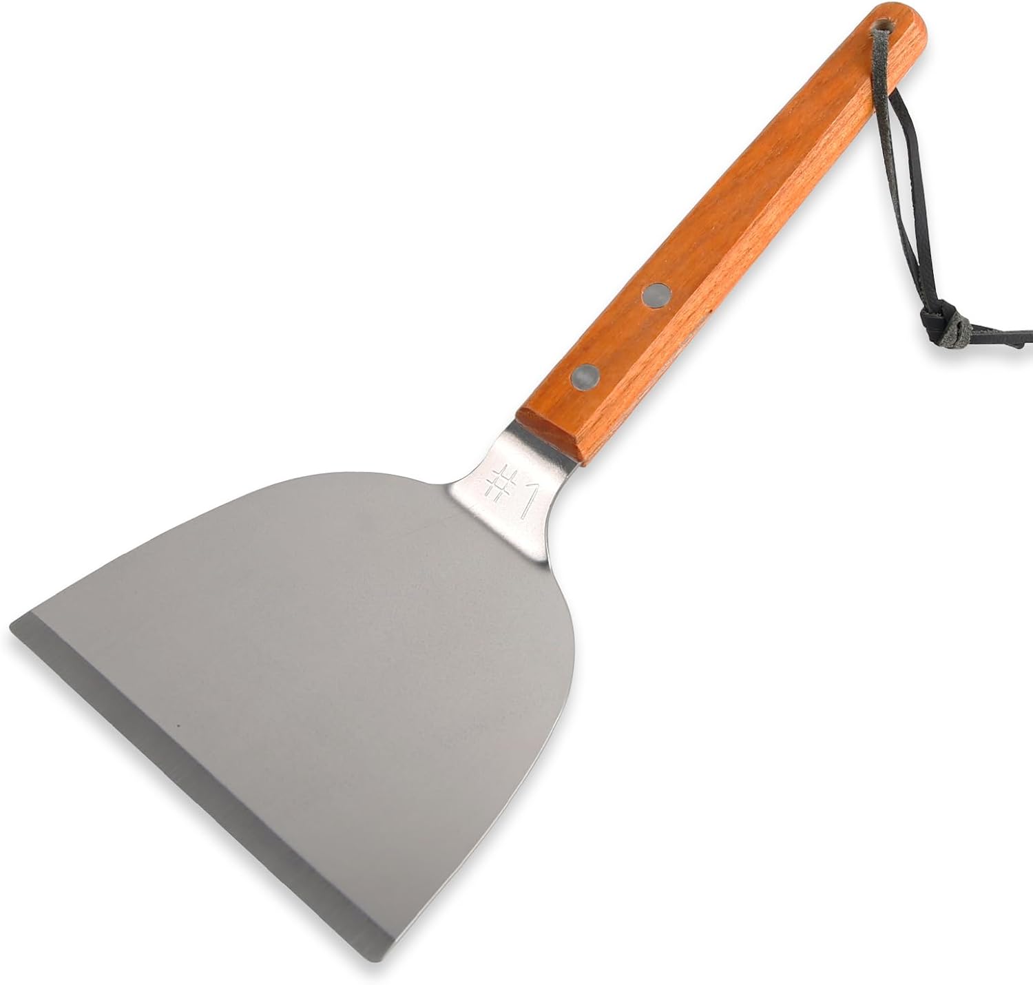 Amazon.com: Smash Burger Spatula Stainless Steel Scraper with Wooden ...