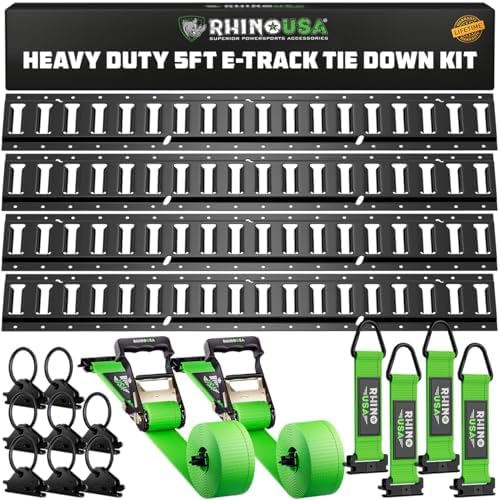 Amazon.com: Rhino USA E Track Rail Tie Down Kit with Accessories ...