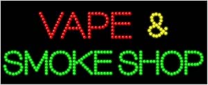 Amazon.com: LED Vape and Smoke Shop Sign for Business, Super Bright LED ...