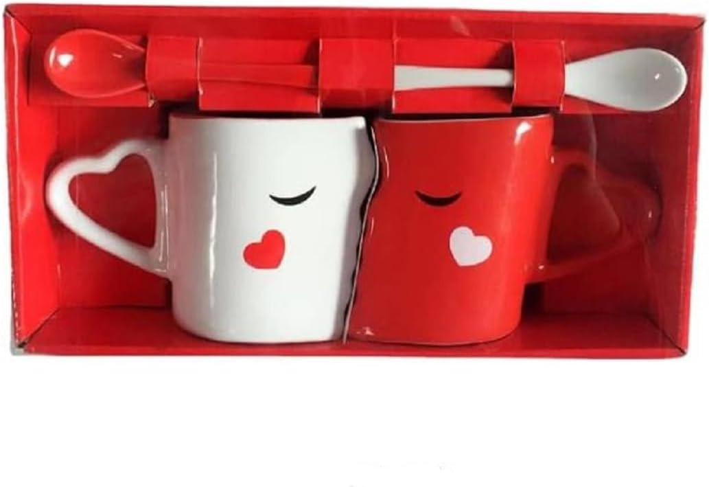 Amazon.com | THE FASHION Set of 2 Creative Coffee Cups - Double Bowl ...
