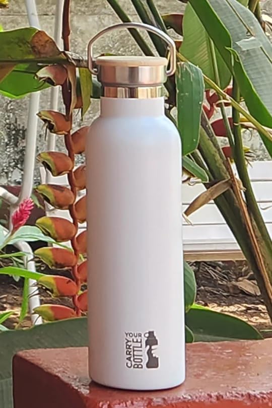 Zen Water Bottle - Bamboo Cap Water Bottles for Fridge-School-Gym-Home ...