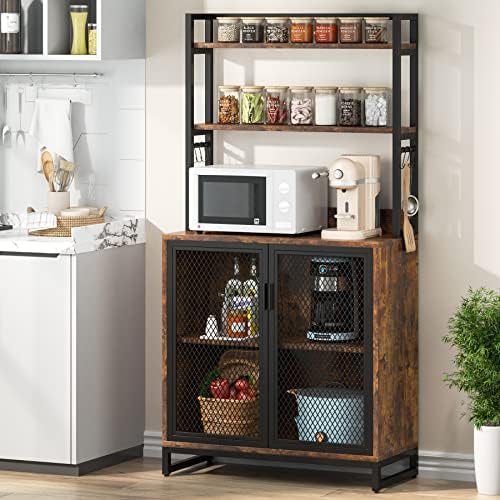 Amazon.com - Tribesigns Kitchen Bakers Rack with Hutch, 5 Tier Kitchen ...