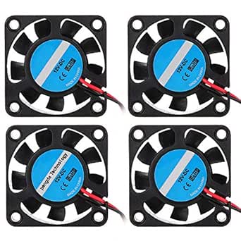 Amazon.com: 40Mm Fan, 12V Cooling Fan 12V 7000RPM 6.7CFM 4Pcs 3D ...
