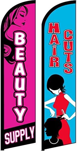 Amazon.com : R and R Industries Beauty Supply Haircuts Flags Pack of 2 ...
