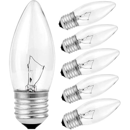 MMBGJKG 40W Incandescent Torpedo Tip Chandelier, Incandescent Clear ...