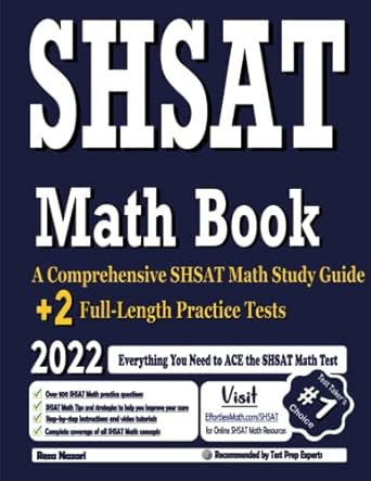 SHSAT Math Book: A Comprehensive SHSAT Math Study Guide + 2 Full-Length ...