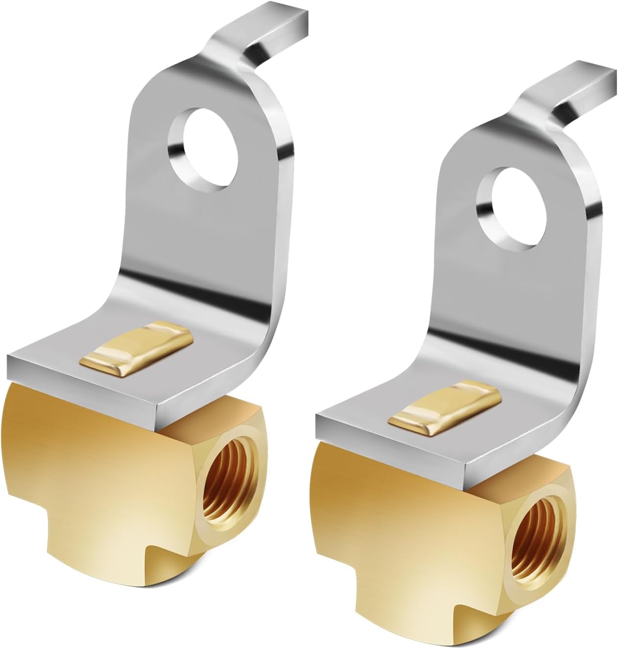 Amazon.com: 3-Way Brake Line Tee with Mounting Bracket,Brass Brake Line ...