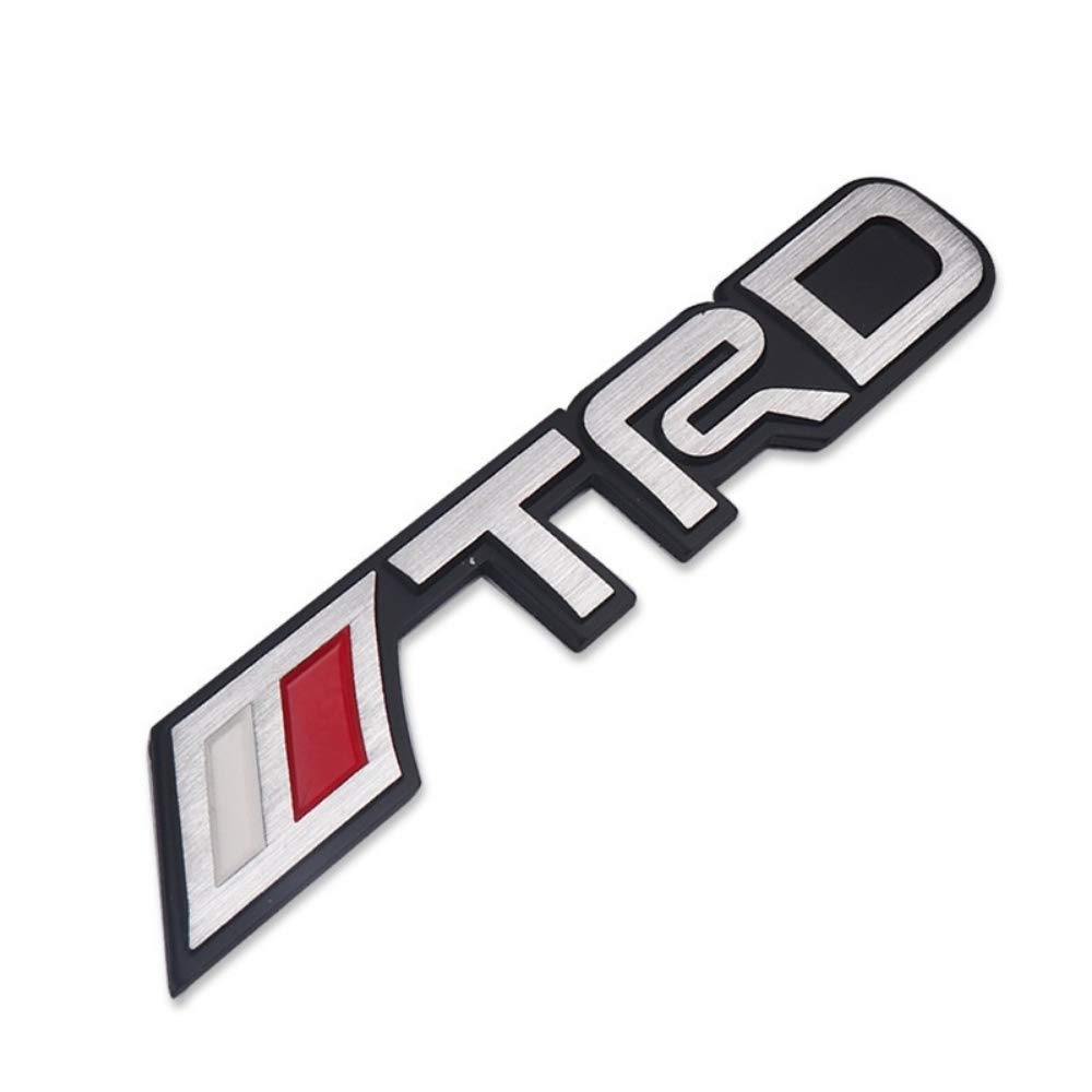 Buy CDRAUTO 3D SILVER TRD Emblem Logo TRD Stickers Front Grill Emblem ...