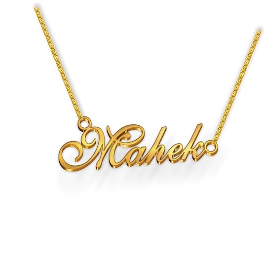 DREAMRAX Mahek READY TO WEAR Cursive Gold Name Pendant Necklace, Best ...