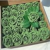 Amazon.com: Gankar Sage Green Roses Artificial Flowers 25pcs, Real ...
