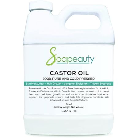 Amazon.com : 100% Pure Castor Oil - Cold-pressed, Unrefined, Hexane ...
